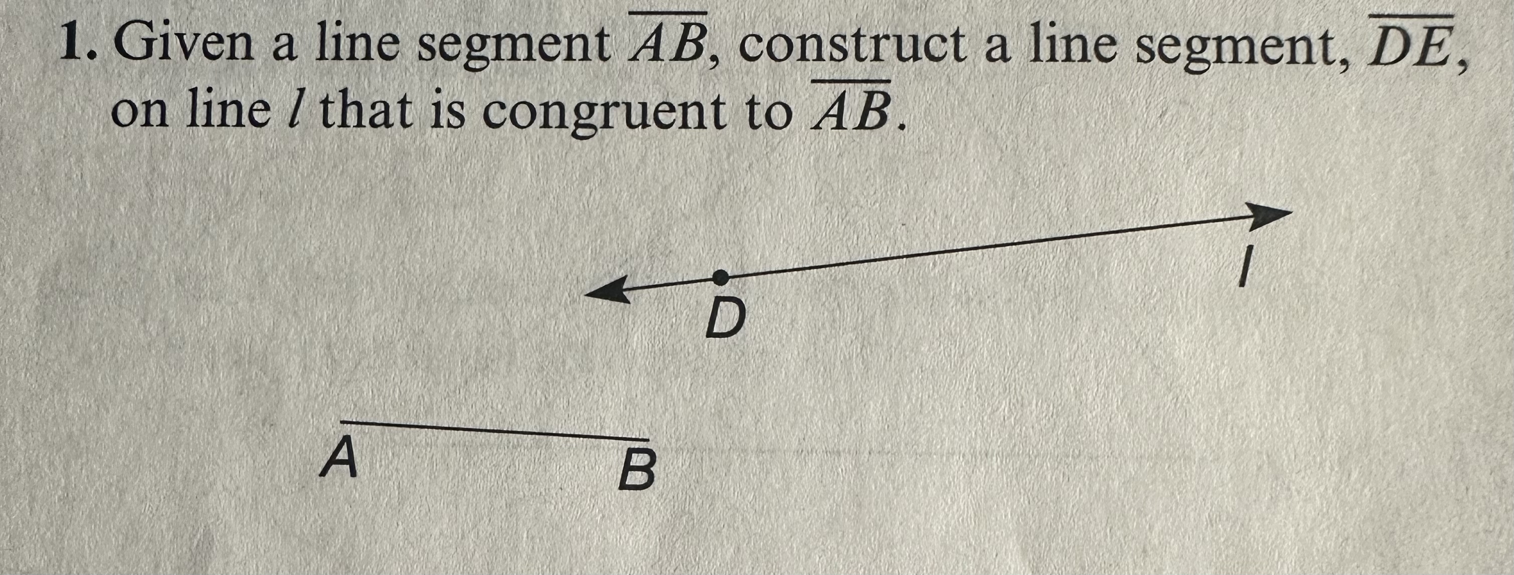 Solved Given a line segment ?bar (AB), ﻿construct a line | Chegg.com