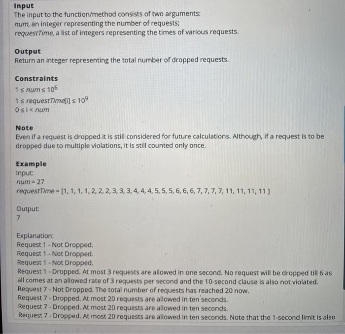 Solved Input The Input To The Functionmethod Consists Of 4196