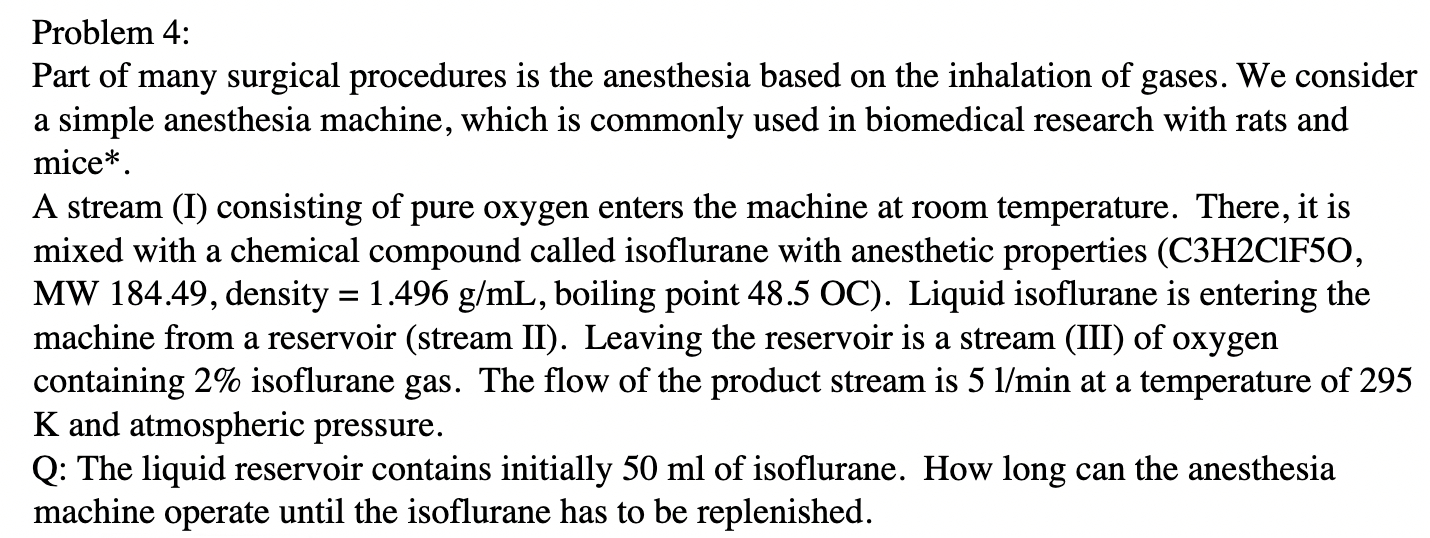 Solved Problem 4:Part of many surgical procedures is the | Chegg.com