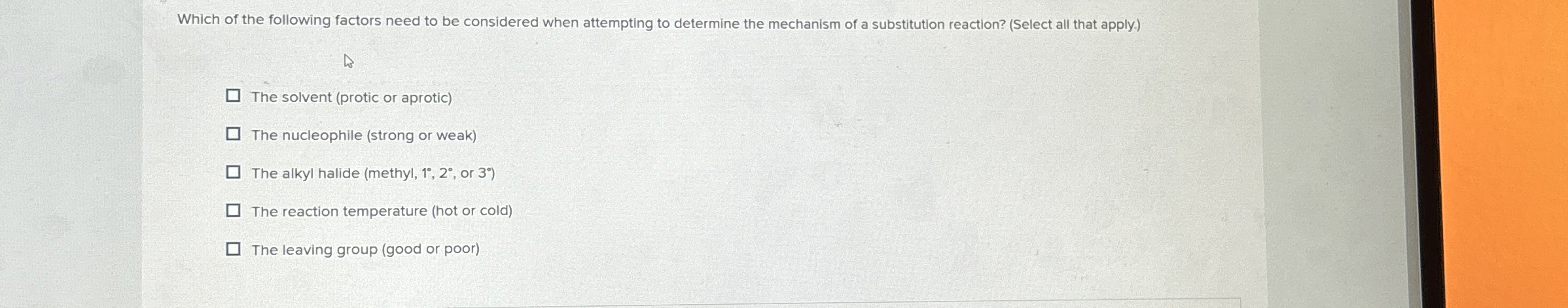 Solved Which of the following factors need to be considered | Chegg.com