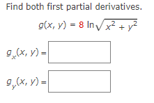 Solved Find both first partial | Chegg.com