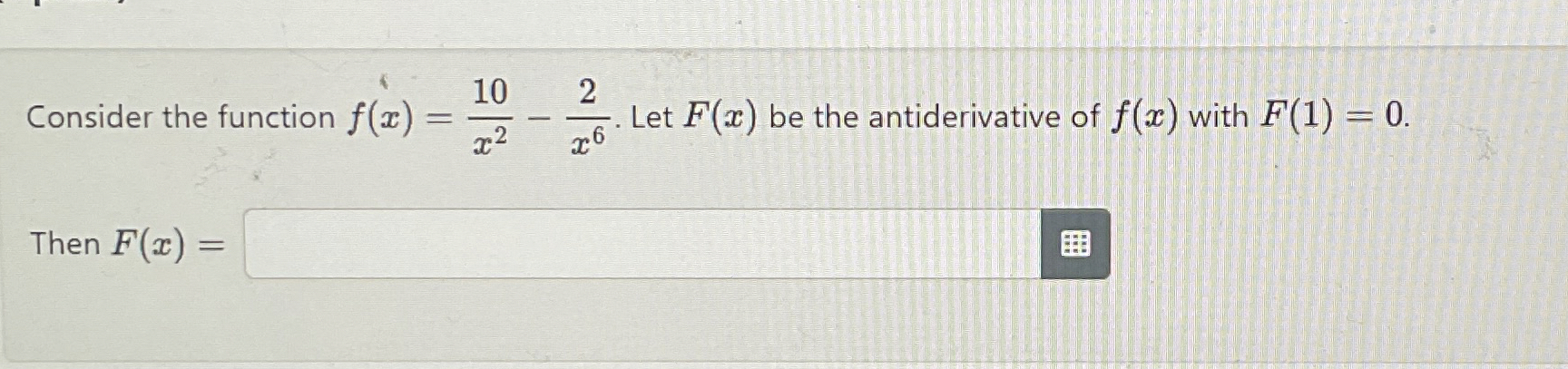 Solved Consider The Function F X X5 8x2let F X ﻿be The
