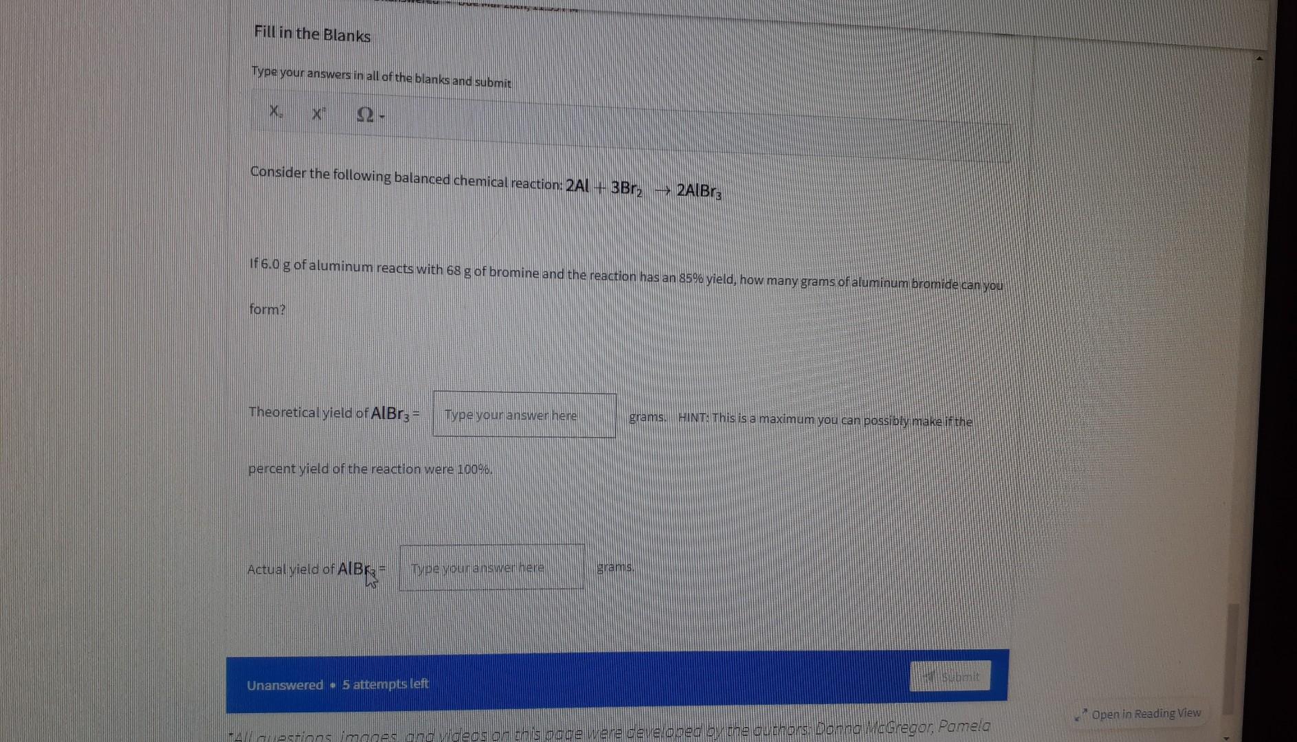 Solved Type your answers in all of the blanks and submit x. | Chegg.com
