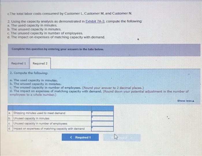 Solved Problem 7A-4 (Algo) Time-Driven Activity-Based | Chegg.com