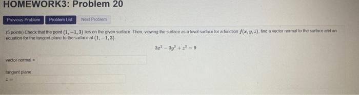 Solved HOMEWORK3: Problem 20 Previous Problem Problem List | Chegg.com
