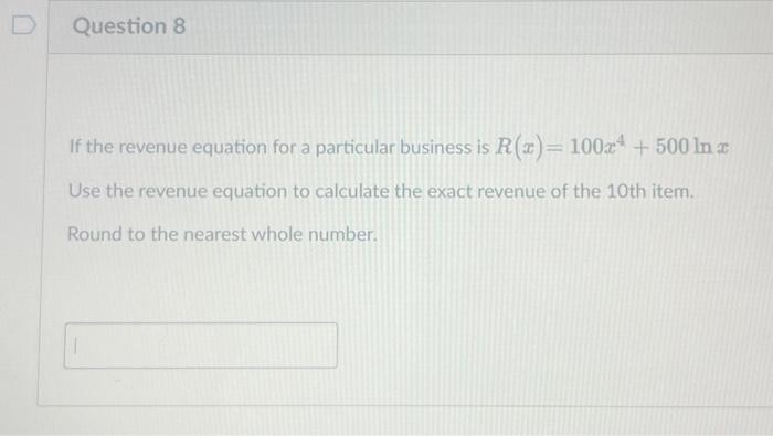 Solved If the revenue equation for a particular business is | Chegg.com