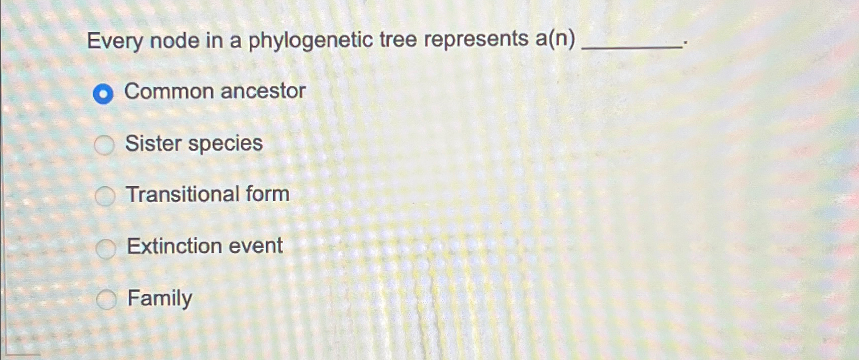 Solved Every node in a phylogenetic tree represents | Chegg.com