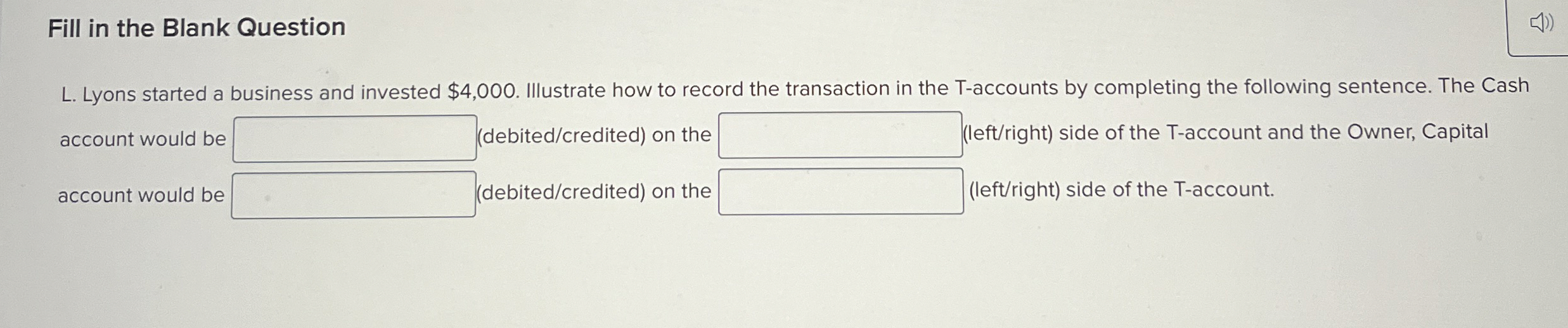 Solved Fill in the Blank QuestionL. ﻿Lyons started a | Chegg.com