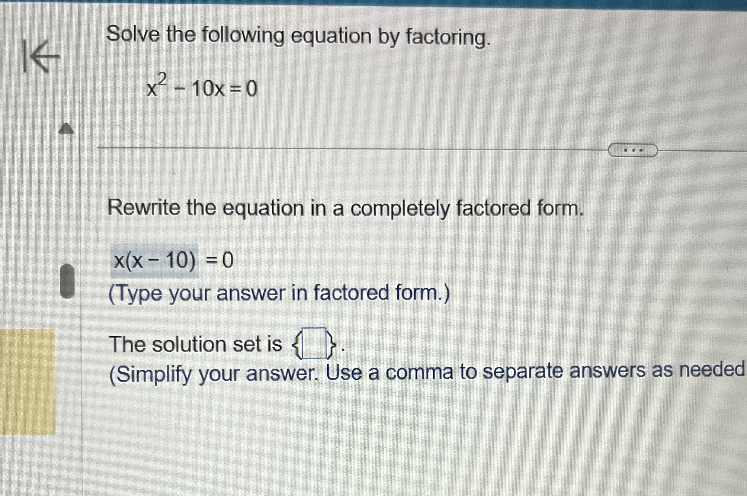 Solved Solve the following equation by | Chegg.com
