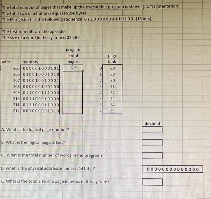 Solved The total number of pages that make up the executable | Chegg.com