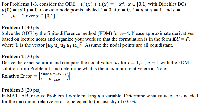 Solved For Problems 1-3, ﻿consider the ODE | Chegg.com