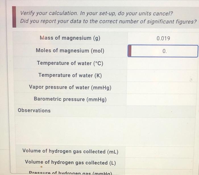 Solved Verify your calculation. In your set-up, do your | Chegg.com