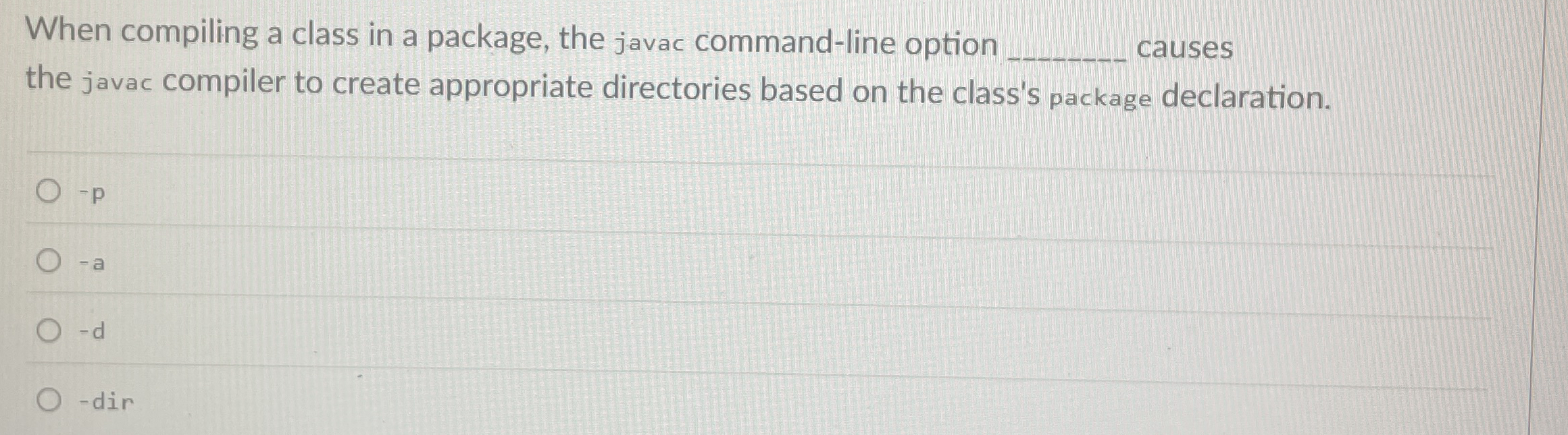 Solved When compiling a class in a package, the javac | Chegg.com