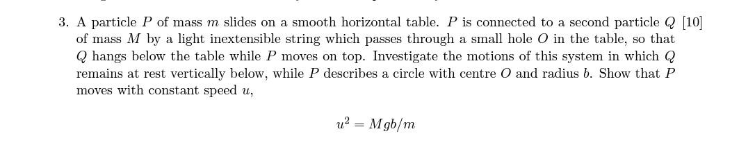 Solved 3. A particle P of mass m slides on a smooth | Chegg.com