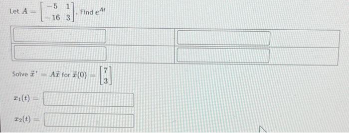 Solved Let A be a 2×2 matrix with eigenvalues -2 and -1 and | Chegg.com
