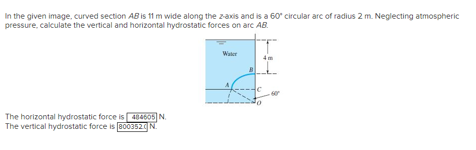 Solved In the given image, curved section AB ﻿is 11m ﻿wide | Chegg.com