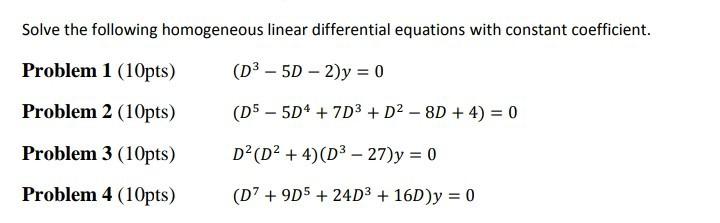 Solved Solve the following non-homogeneous linear | Chegg.com