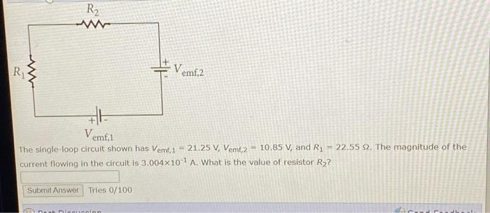 Solved The single-loop circuit shown has Vem,λ=21.25 | Chegg.com