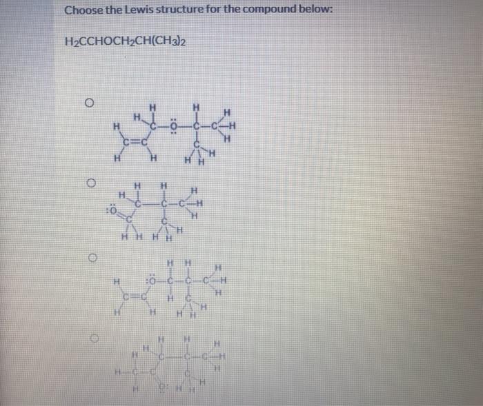 Solved Current Artempem Progress Choose the Lewis structure | Chegg.com