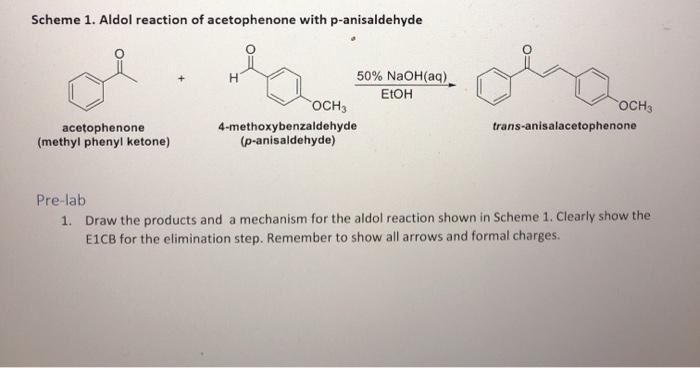 Solved Scheme 1. Aldol reaction of acetophenone with | Chegg.com
