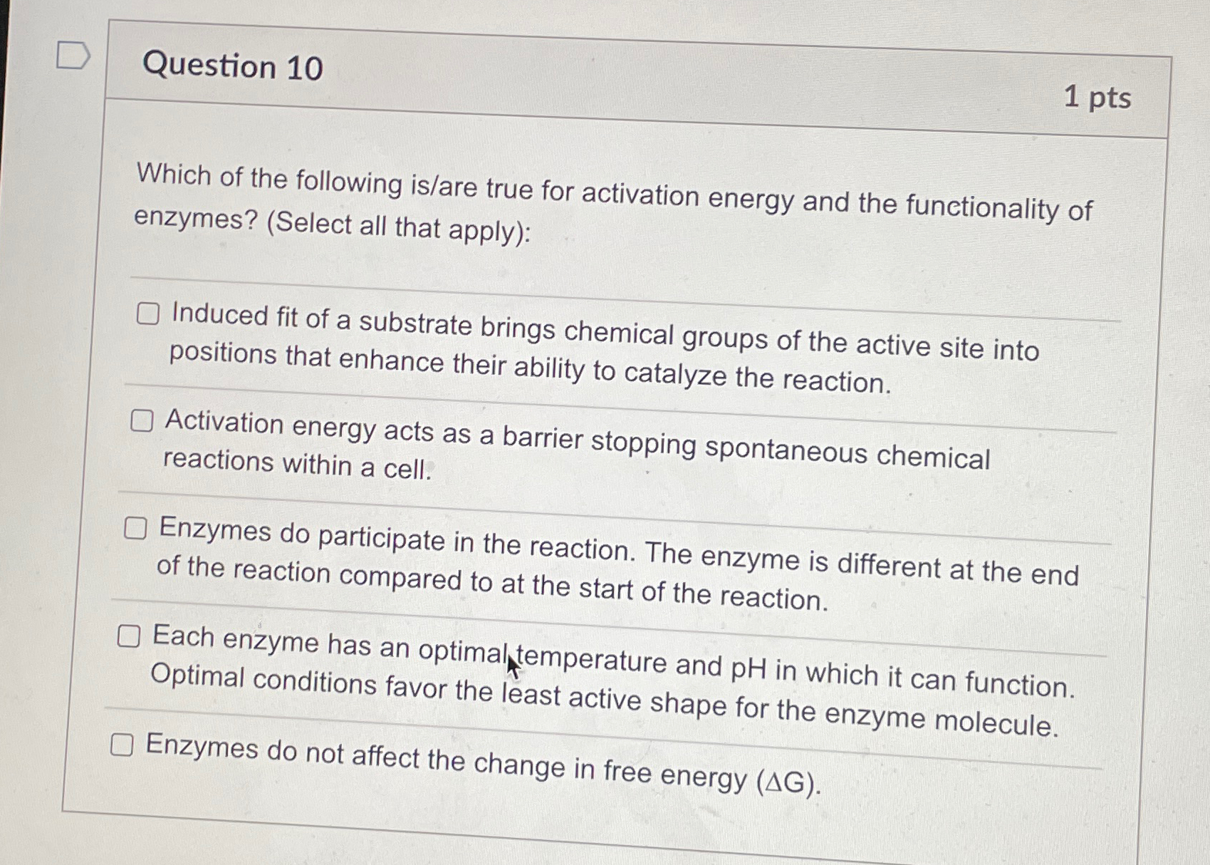 Solved Question 101 ﻿ptsWhich of the following is/are true | Chegg.com