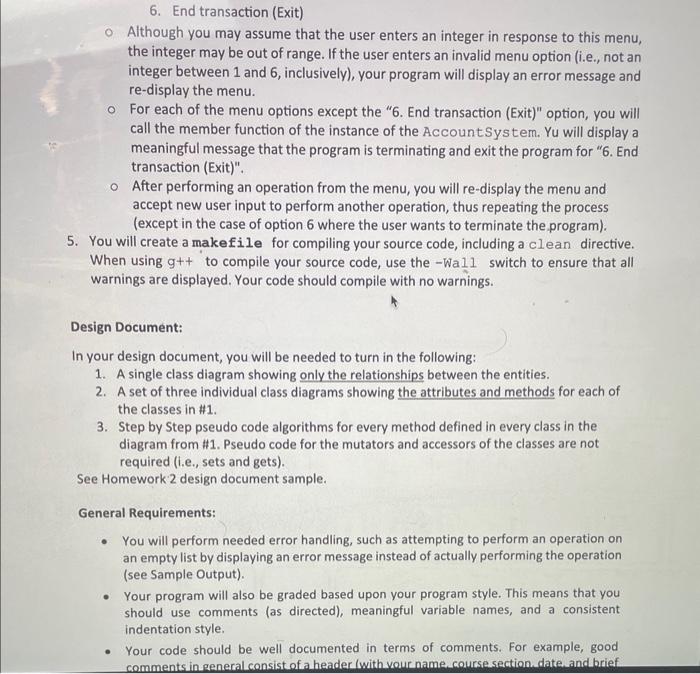 Solved You will create an Account class that defines public | Chegg.com