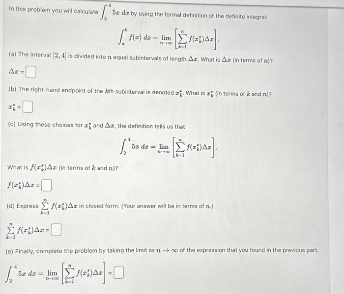 In this problem you will calculate ["*1(2) de = Him | Chegg.com
