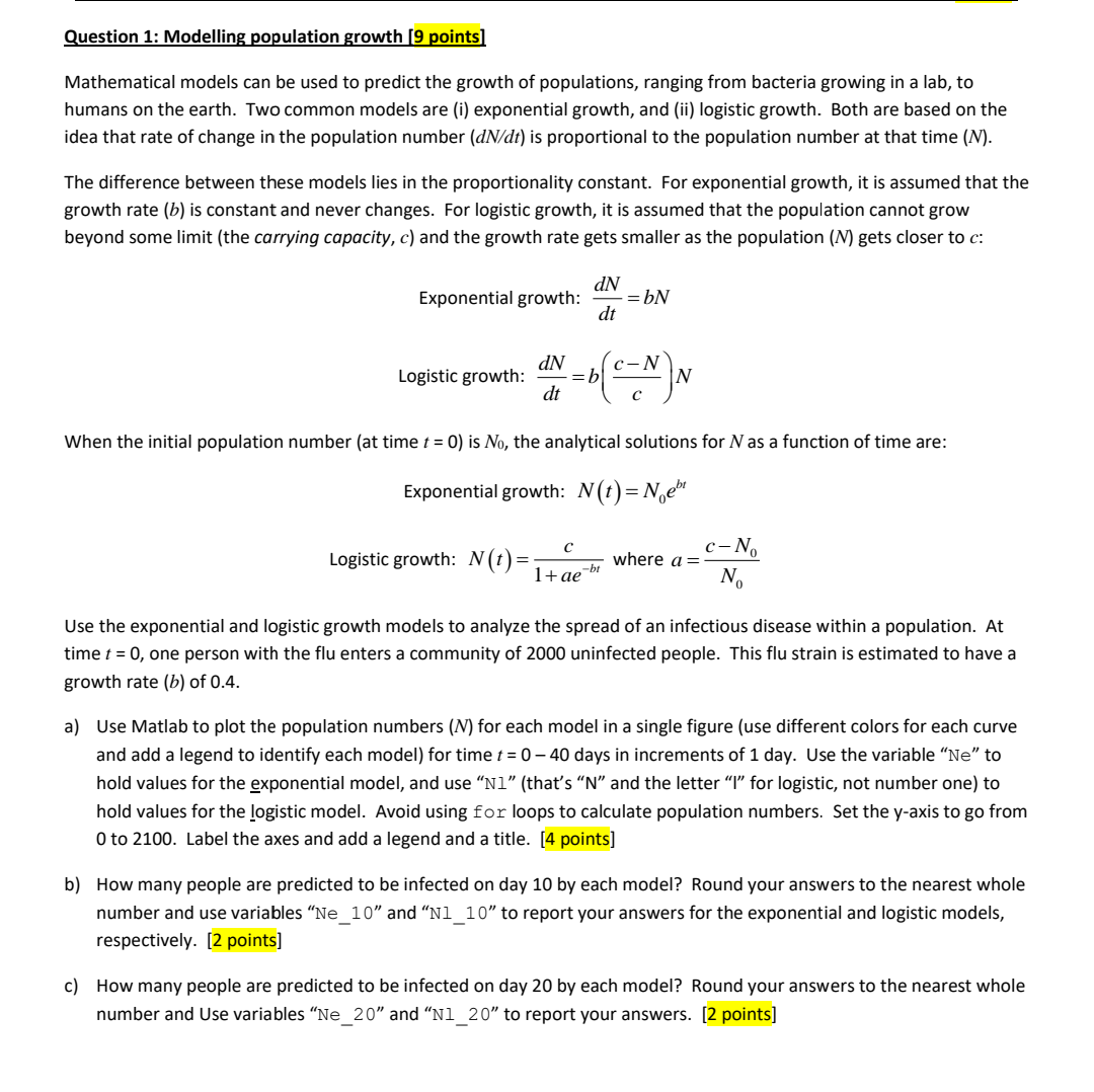 Solved Exponential Growth DtdN bN Logistic Growth Chegg solved-exponential-growth-dtdn-bn-logistic-growth-chegg