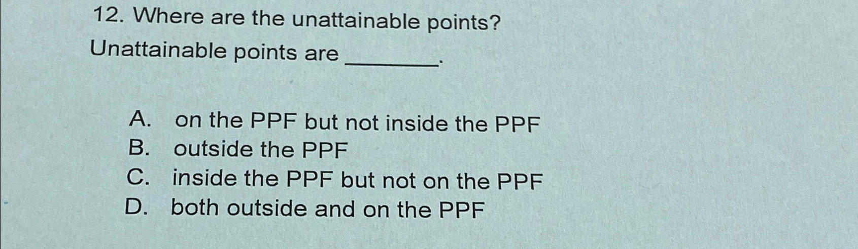 Solved Where are the unattainable points?Unattainable points | Chegg.com
