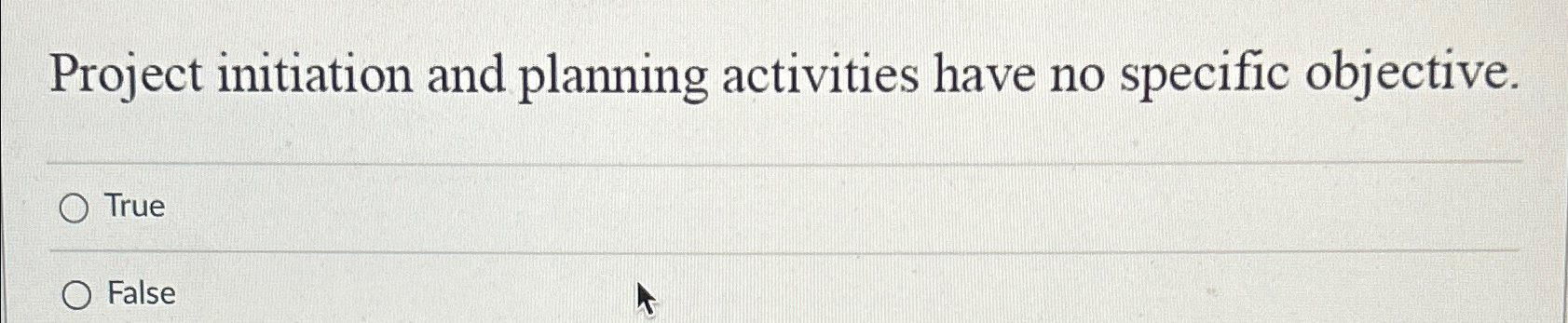 Solved Project initiation and planning activities have no | Chegg.com