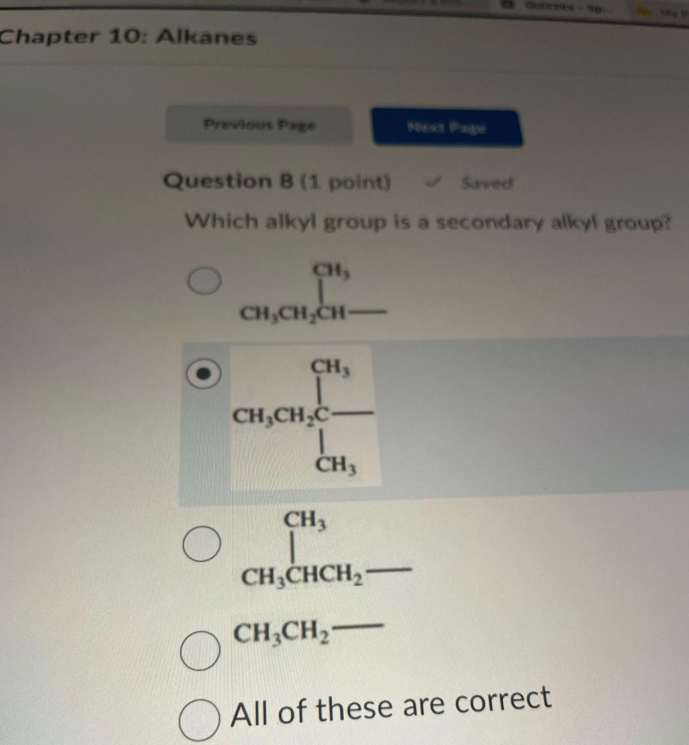 Solved Chapter 10: AlkanesQuestion 8 (1 ﻿point)savedWhich | Chegg.com