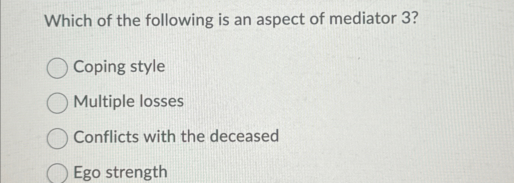 Solved Which of the following is an aspect of mediator | Chegg.com