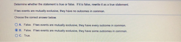 Solved Determine whether the statement is true or false. If | Chegg.com