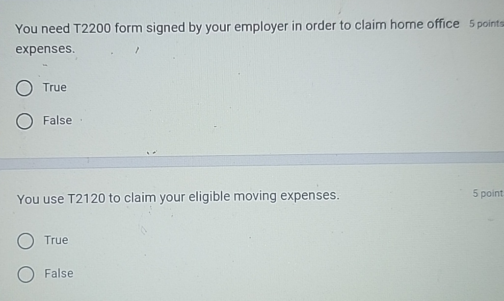 Solved You need T2200 ﻿form signed by your employer in order | Chegg.com