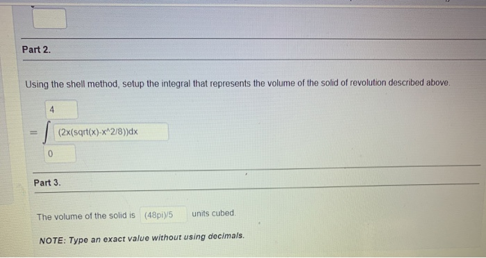 Solved (1 point) Finding the volume of a solid of revolution | Chegg.com