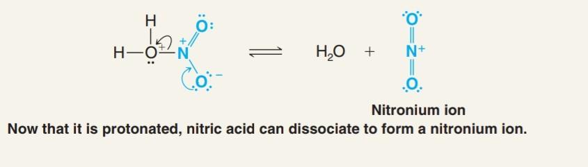 Solved H H H–62, -N H2O + N+ Nitronium ion Now that it is | Chegg.com