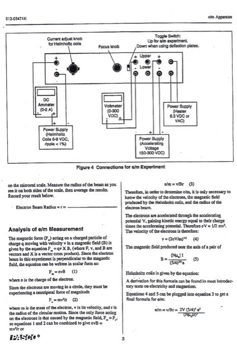 Solved calculate experimental value of e/m radio. calculate | Chegg.com