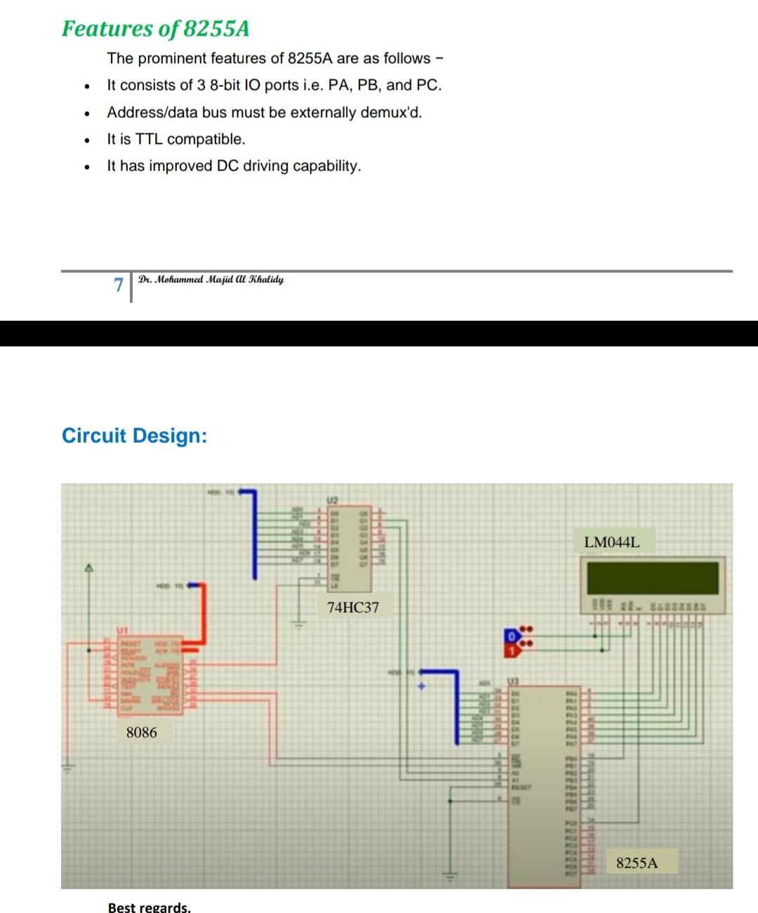 . Features of 8255A The prominent features of 8255A | Chegg.com