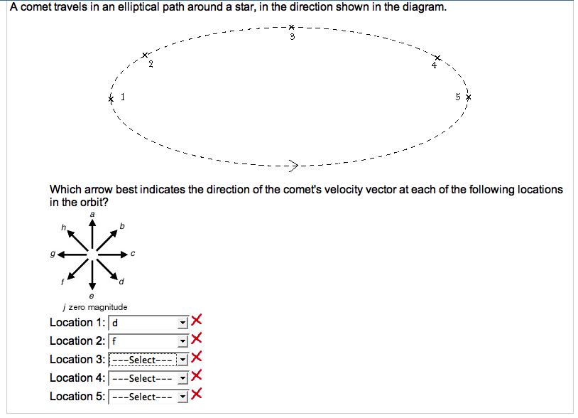 Solved A comet travels in an elliptical path around a star, | Chegg.com