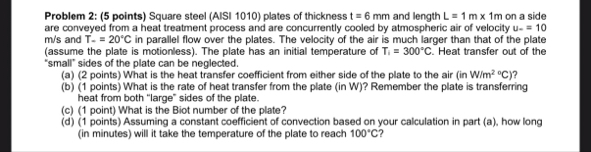 Solved Problem 2: (5 ﻿points) ﻿Square steel (AISI 1010) | Chegg.com