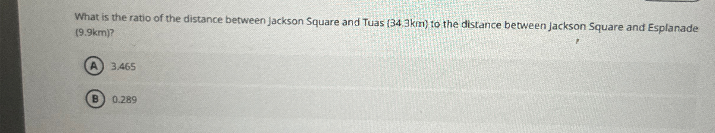 Solved What is the ratio of the distance between Jackson | Chegg.com
