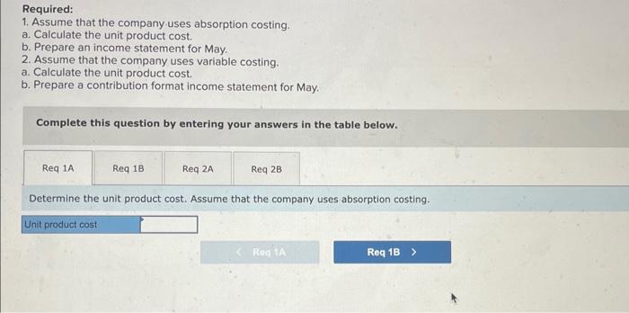 Solved Problem 6-20 (Algo) Variable and Absorption Costing | Chegg.com
