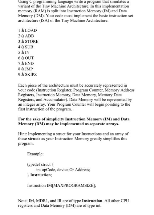 Solved Using C programming language write a program that | Chegg.com