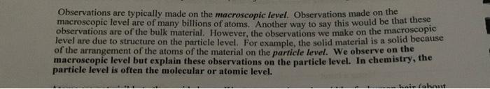 Solved 1. In the introduction, an example of a macroscopic | Chegg.com