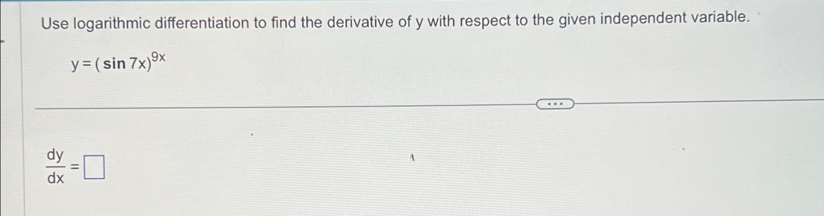 Solved Use logarithmic differentiation to find the | Chegg.com