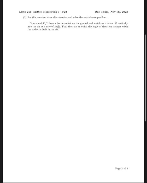 Solved Math 251 Written Homework 9 - F23 Due Thurs. Nov. 30, | Chegg.com