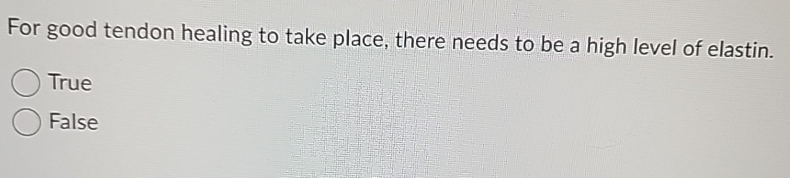 Solved For good tendon healing to take place, there needs to | Chegg.com