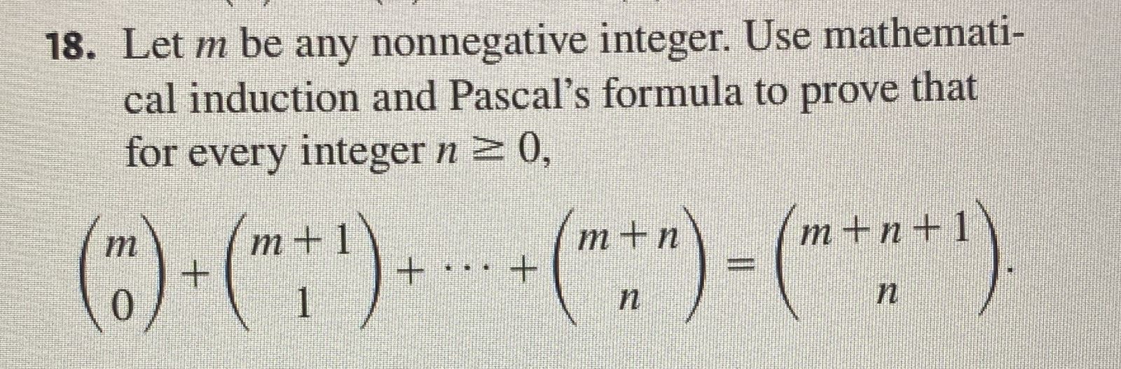 Solved Let m ﻿be any nonnegative integer. Use mathematical | Chegg.com