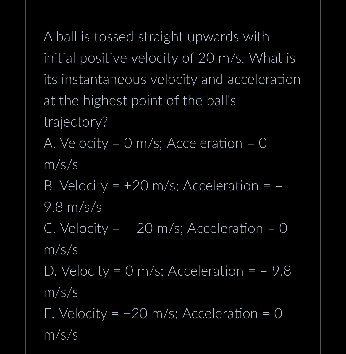 Solved A ball is tossed straight upwards with initial | Chegg.com
