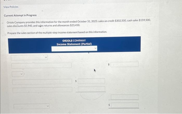 Solved Oriole Company provides this information for the | Chegg.com